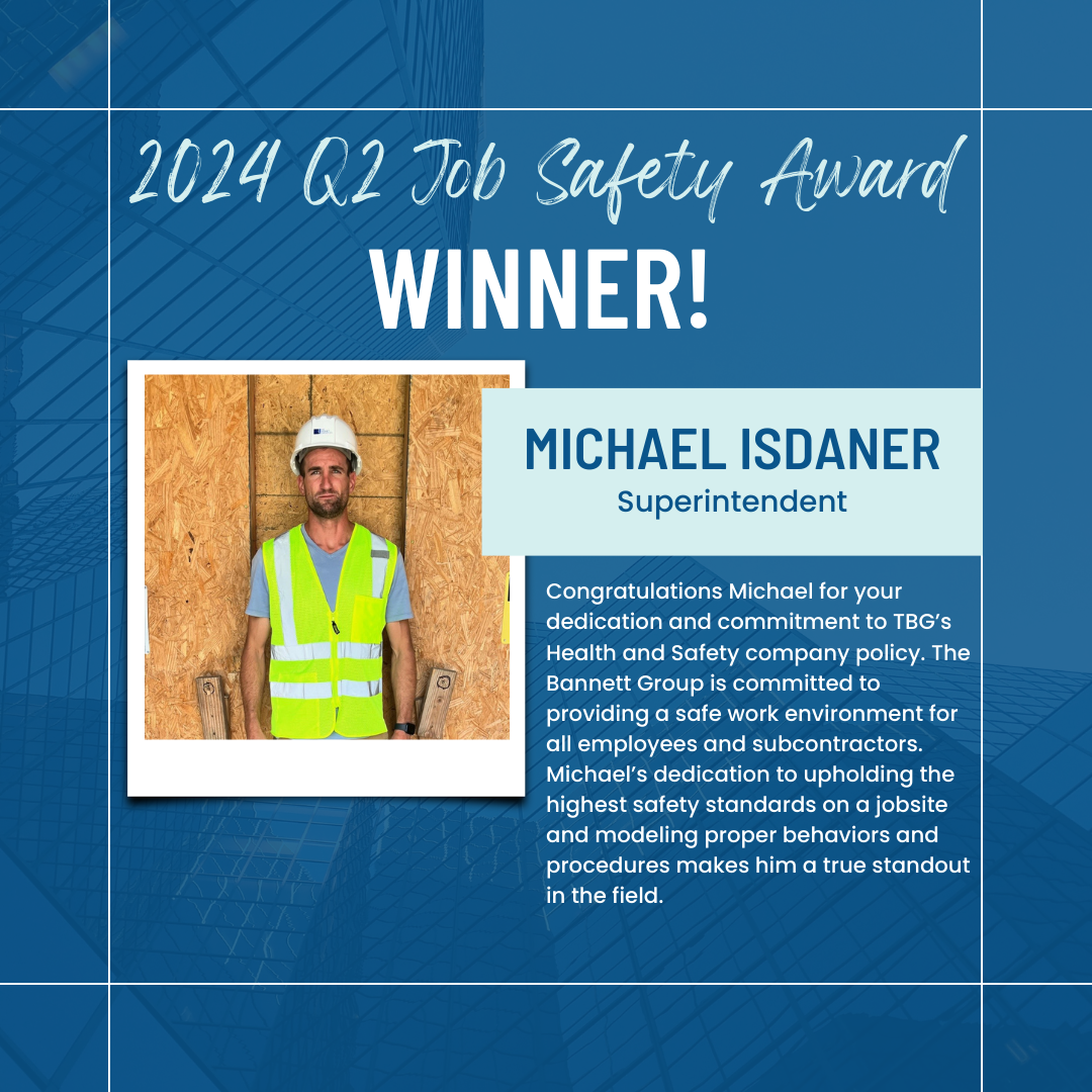 Job Safety Award Winner Recognized |The Bannett Group